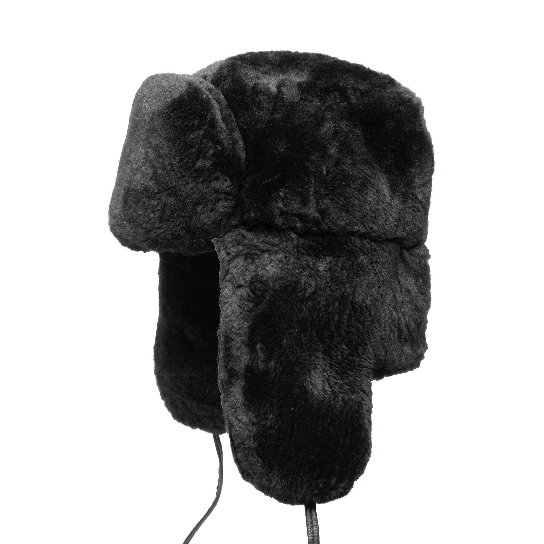 Sheared Beaver Russian Style Dyed Black – Crown Cap