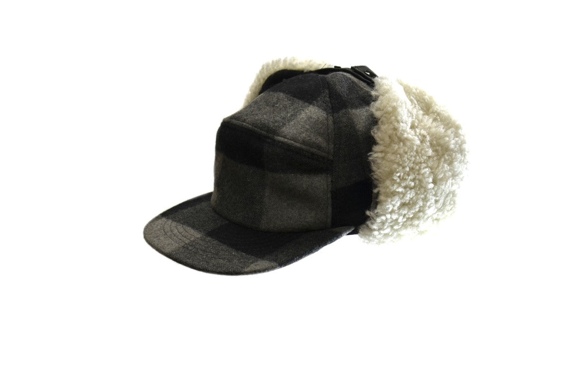 Buffalo Check Trucker Cap with Shearling Trim – Crown Cap