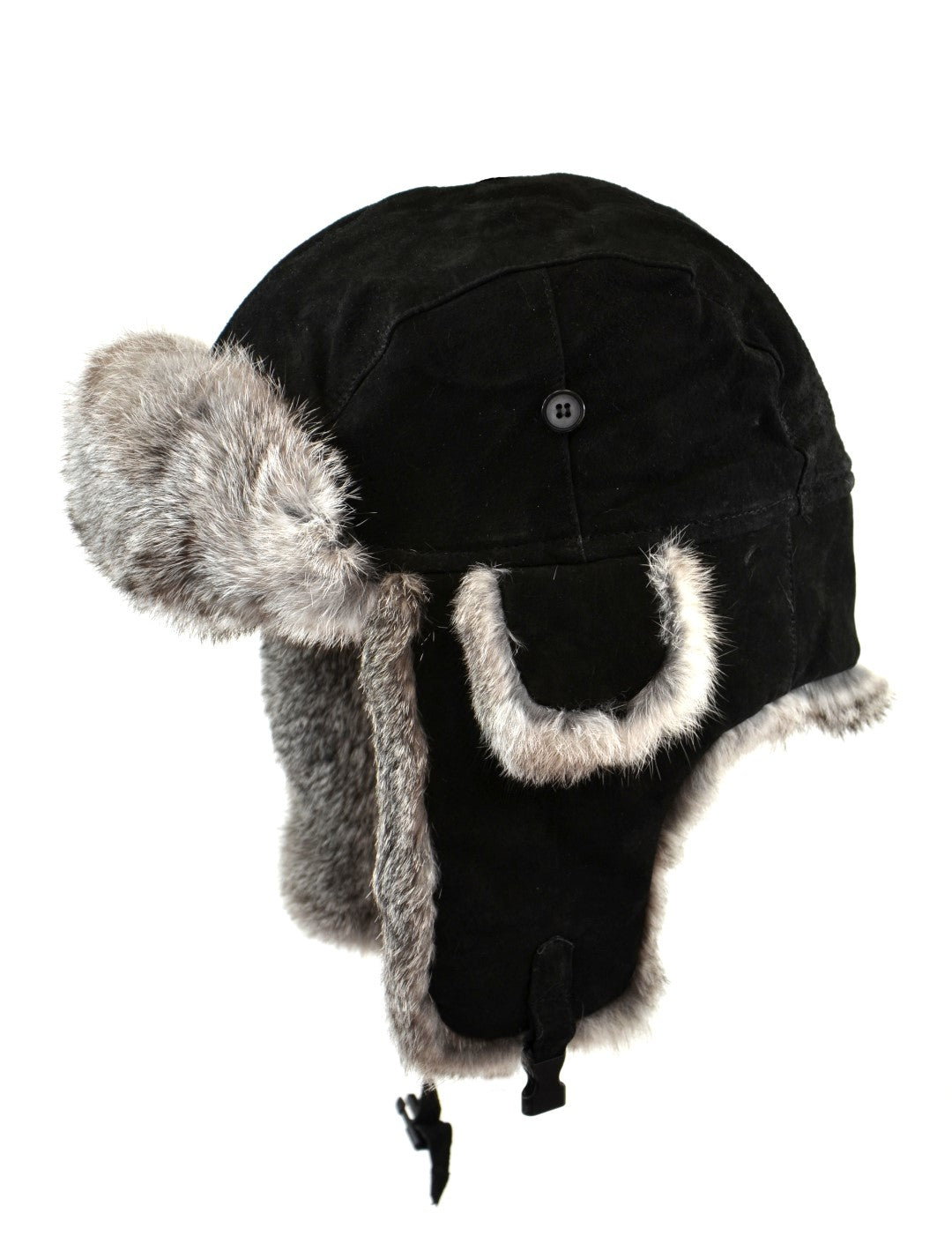 Split Suede Aviator with Rabbit Trim – Crown Cap
